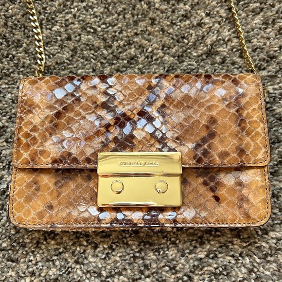 Michael Kors | Bags | Snake Print Michael Kors Crossbody | Poshmark